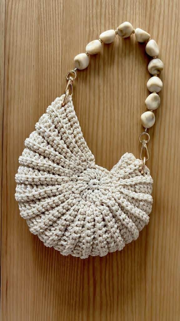 Crochet Seashell Handbag 🐚, Women's Fashion, Bags & Wallets, Beach Bags ...