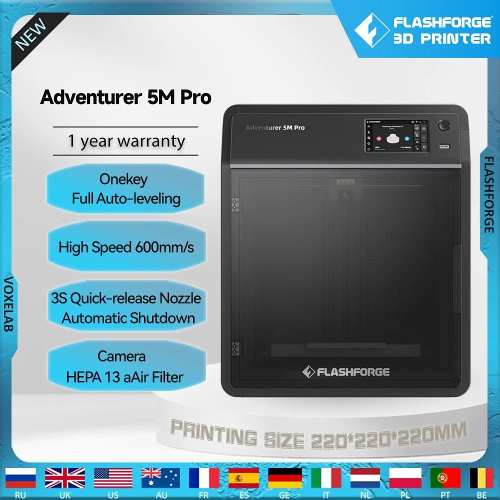 Flashforge Adventurer 5M Pro 3d Printer High Speed Full-auto Leveling ...