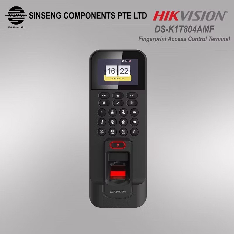 Hikvision DS-K1T804AMF Biometric Door Access Control Reader Terminal ...