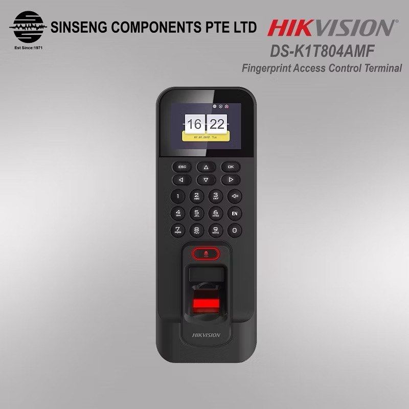 Hikvision DS-K1T804AMF Biometric Door Access Control Reader Terminal ...