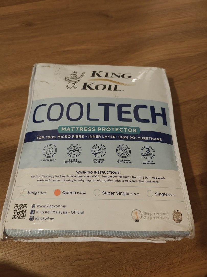 King Koil Cooltech Mattress Protector - Queen, Furniture & Home Living, Bedding & Towels on ...