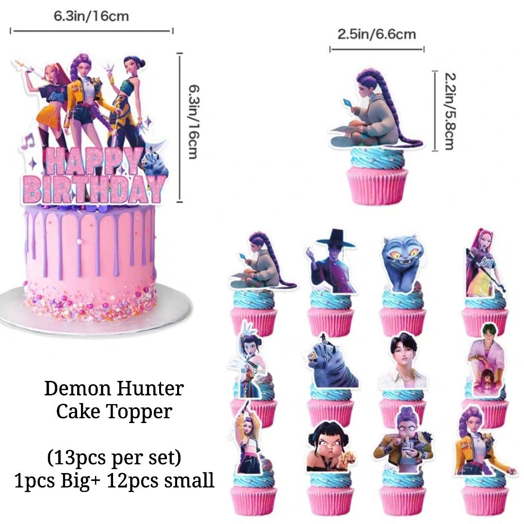 K-pop Demon Hunters Cake Topper, Hobbies & Toys, Art & Prints on Carousell