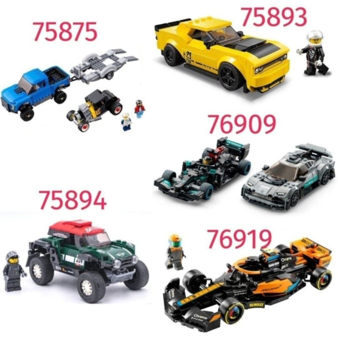 Lego 75875 Speed Champions Ford F-150 Raptor & Ford Model A Hot Rod 75893 2018 Dodge Challenger ...