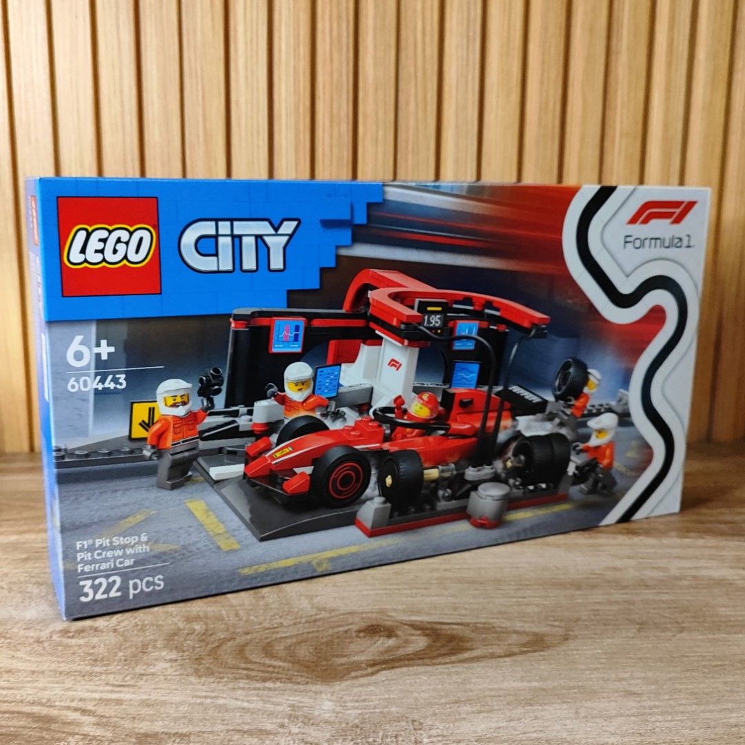 LEGO City F1® Pit Stop & Pit Crew with Ferrari Car 60443, Hobbies ...