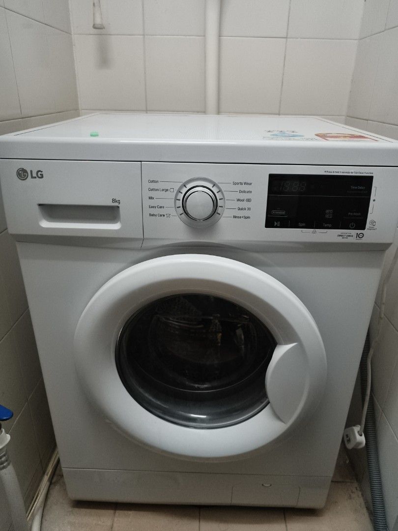 LG 8kg Front Load Washing Machine WD-MD8000WM, TV & Home Appliances ...