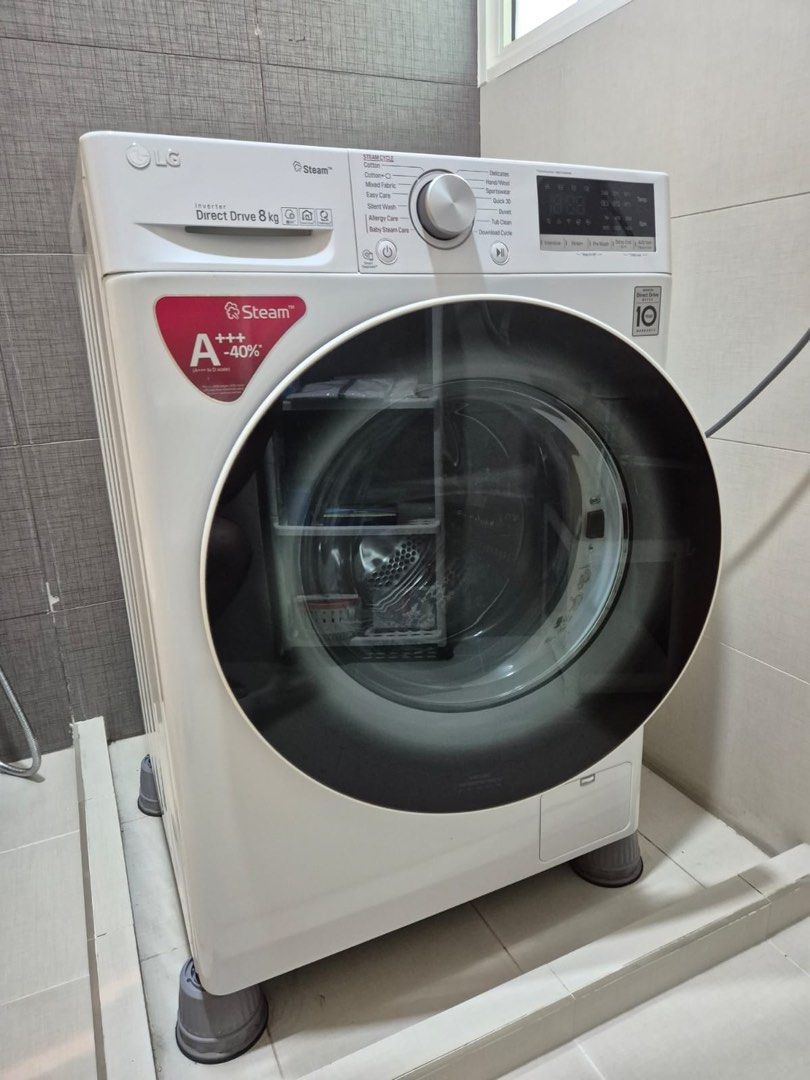 LG AI Direct Front Load Washing Machine, 8kg (FV1408S4W), TV & Home ...