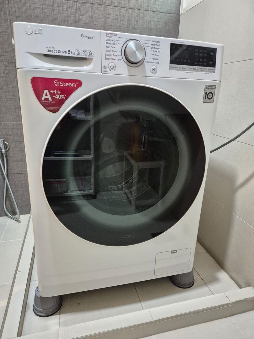 LG AI Direct Front Load Washing Machine, 8kg (FV1408S4W), TV & Home ...