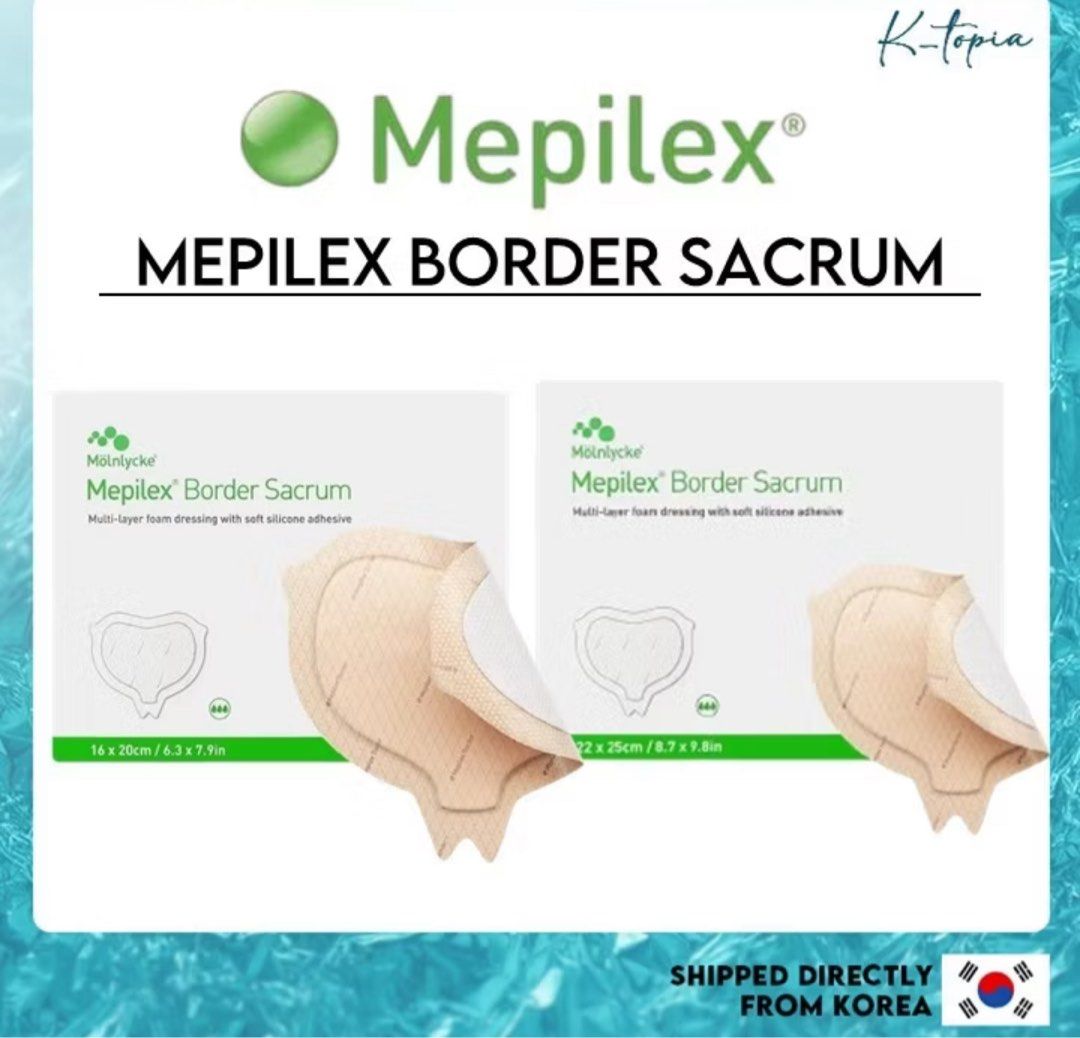 Mepilex Border Sacrum - Self-Adherent Foam Dressing, Health & Nutrition ...