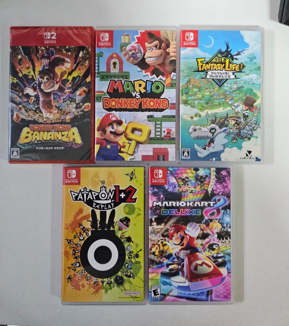 Nintendo Switch Games - Mario kart, Donkey Kong Bananza, Patapon ...