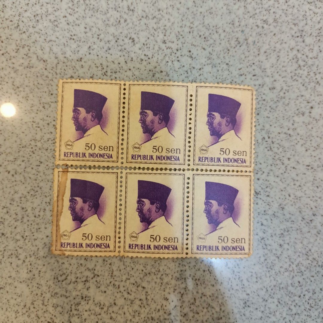 Perangko Indonesia used Presiden Sukarno Soekarno 50 sen, Antik ...