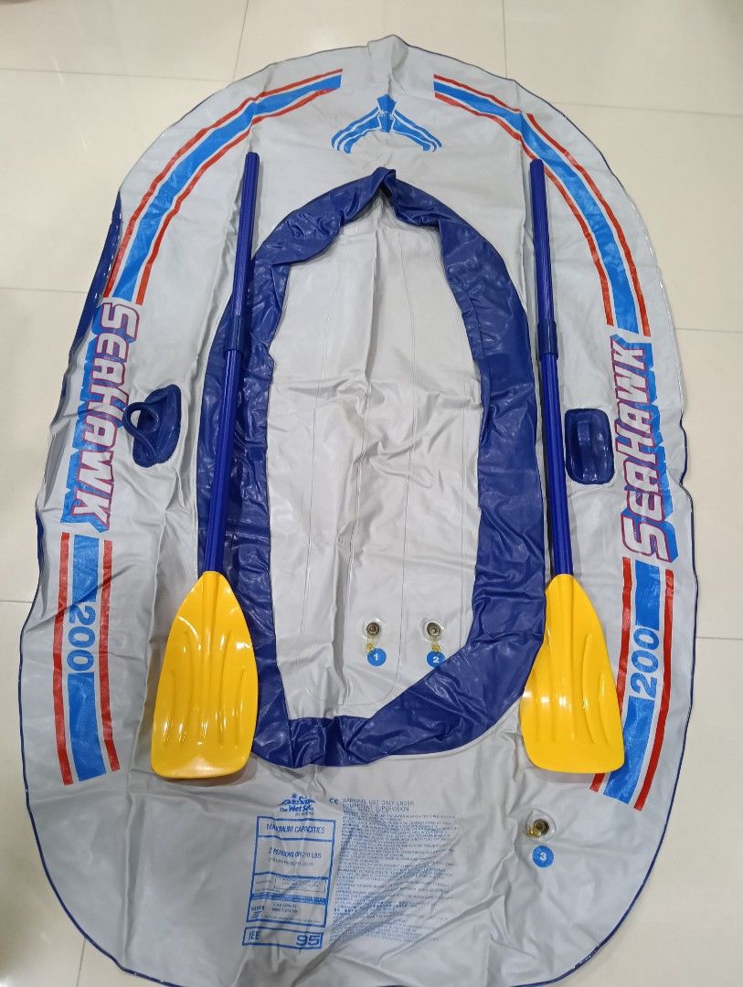 SeaHawk 200 Inflatable Boat with Paddles, Sports Equipment, Fishing on ...