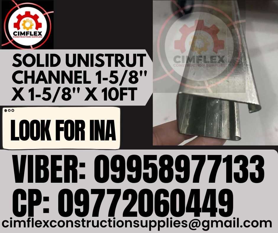 Solid Unistrut Channel 1-5/8" x 1-5/8" x 10FT, Hobbies & Toys ...