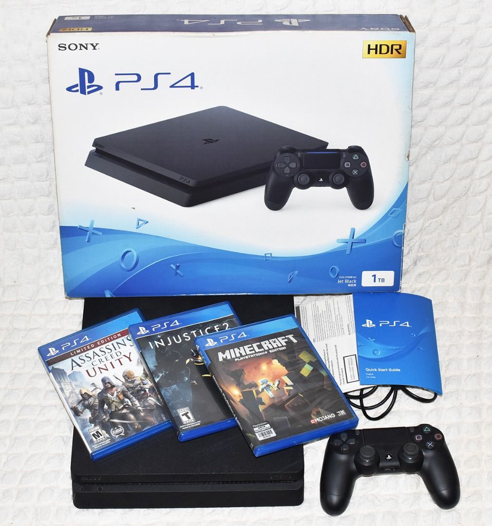 Sony PS4 (Play Station 4) HDR 1TB - Complete box package w/ 3 games ...