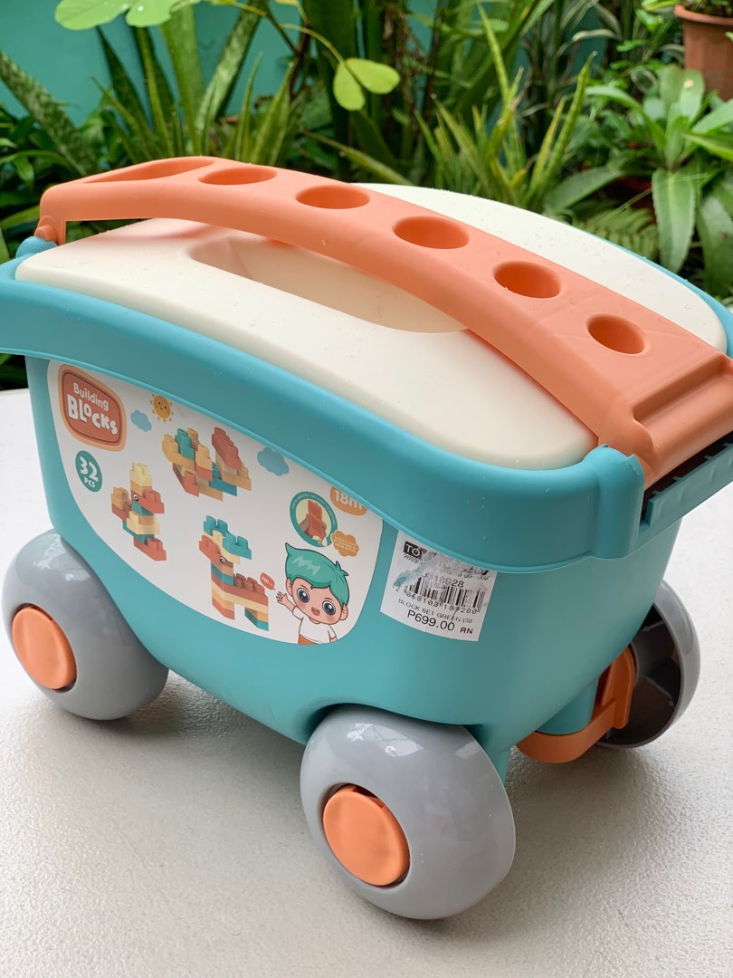 Trolley with Blocks, Hobbies & Toys, Toys & Games on Carousell