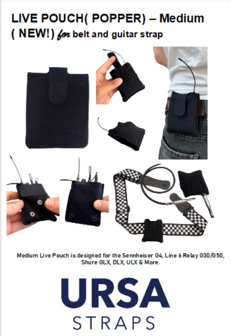 URSA LIVE POUCH - Medium - Black Great for musicians, guitarists ...