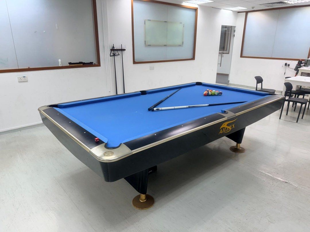 9ft Pool Table - Blue Felt, Sports Equipment, Sports & Games, Billiards ...