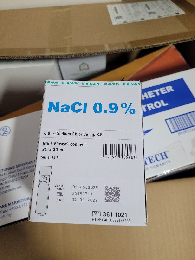 B. Braun NaCl 0.9% Sodium Chloride Injection, Health & Nutrition ...