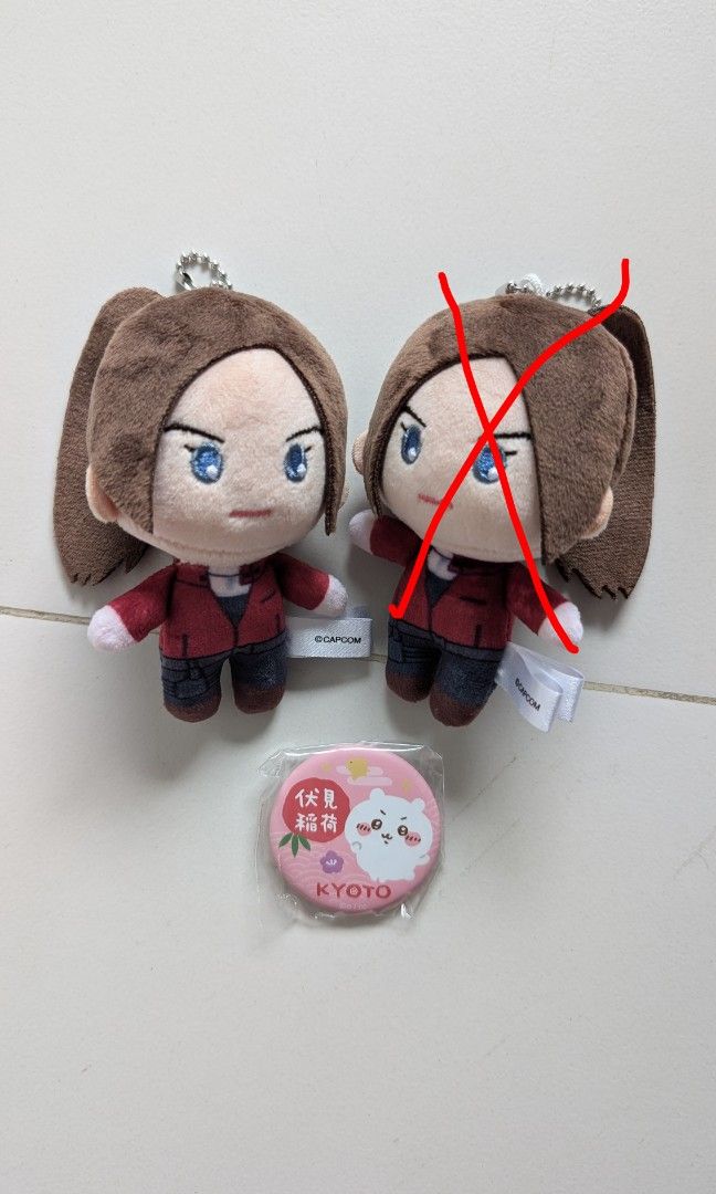 Biohazard Resident Evil Plushie Keychains and Chiikawa Kyoto Badge ...