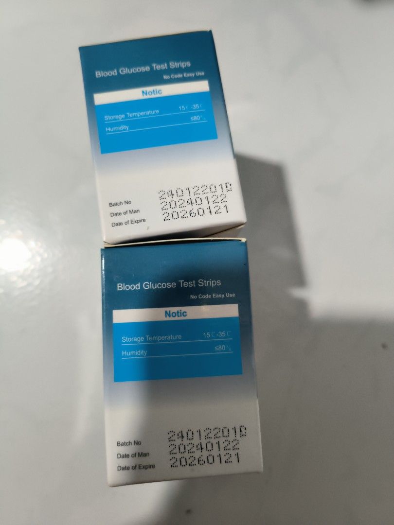 Blood Glucose Test Strips - 50pcs per box, Health & Nutrition, Medical ...