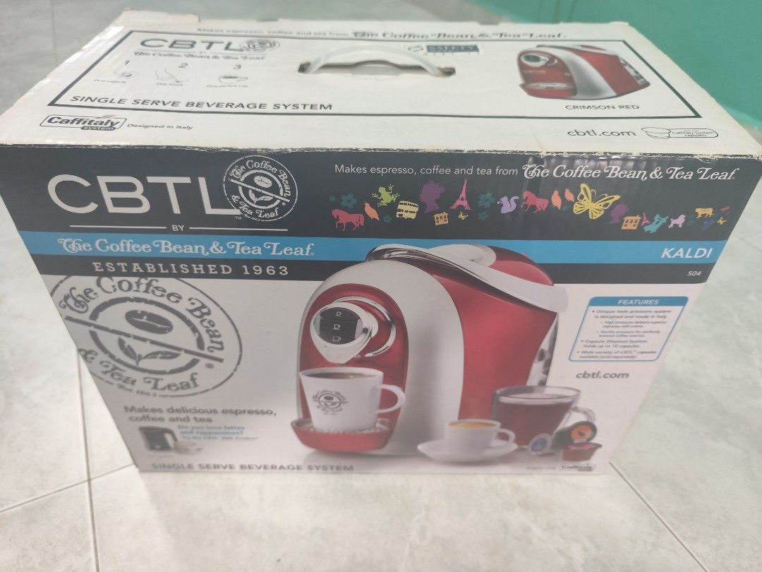 CBTL Kaldi Single Serve Coffee Machine - Crimson Red, TV & Home ...