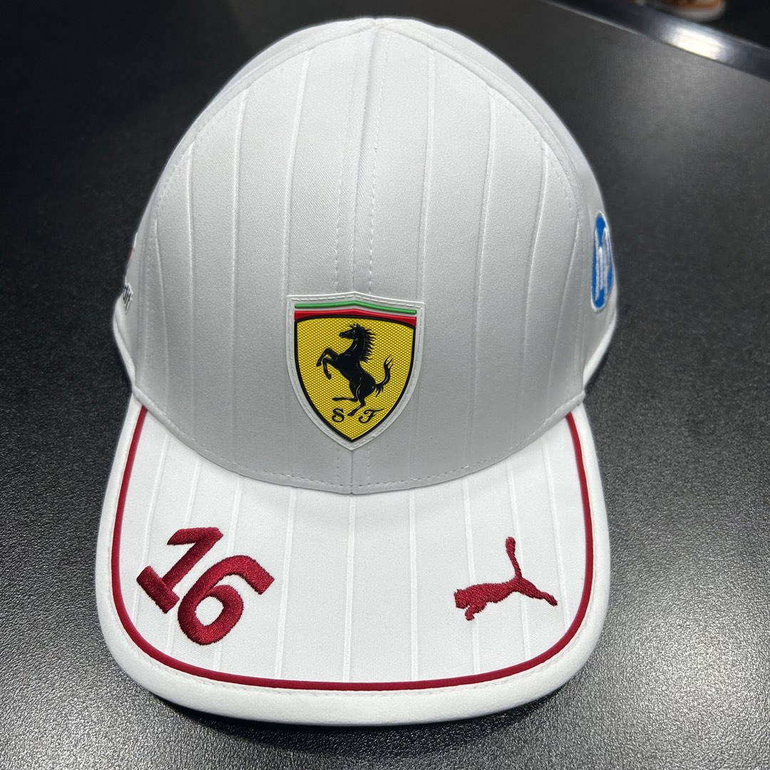 f1 ferrari charles leclerc white cap, Men's Fashion, Watches ...