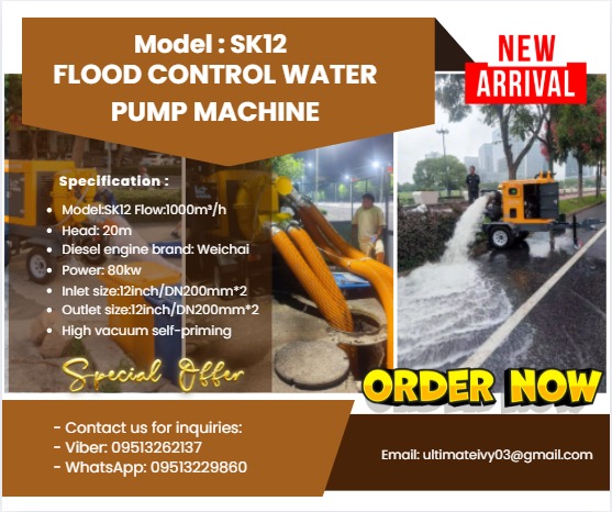 Flood Control Water Pump Machine Pump Truck FLOOD WATER PUMP Model ...