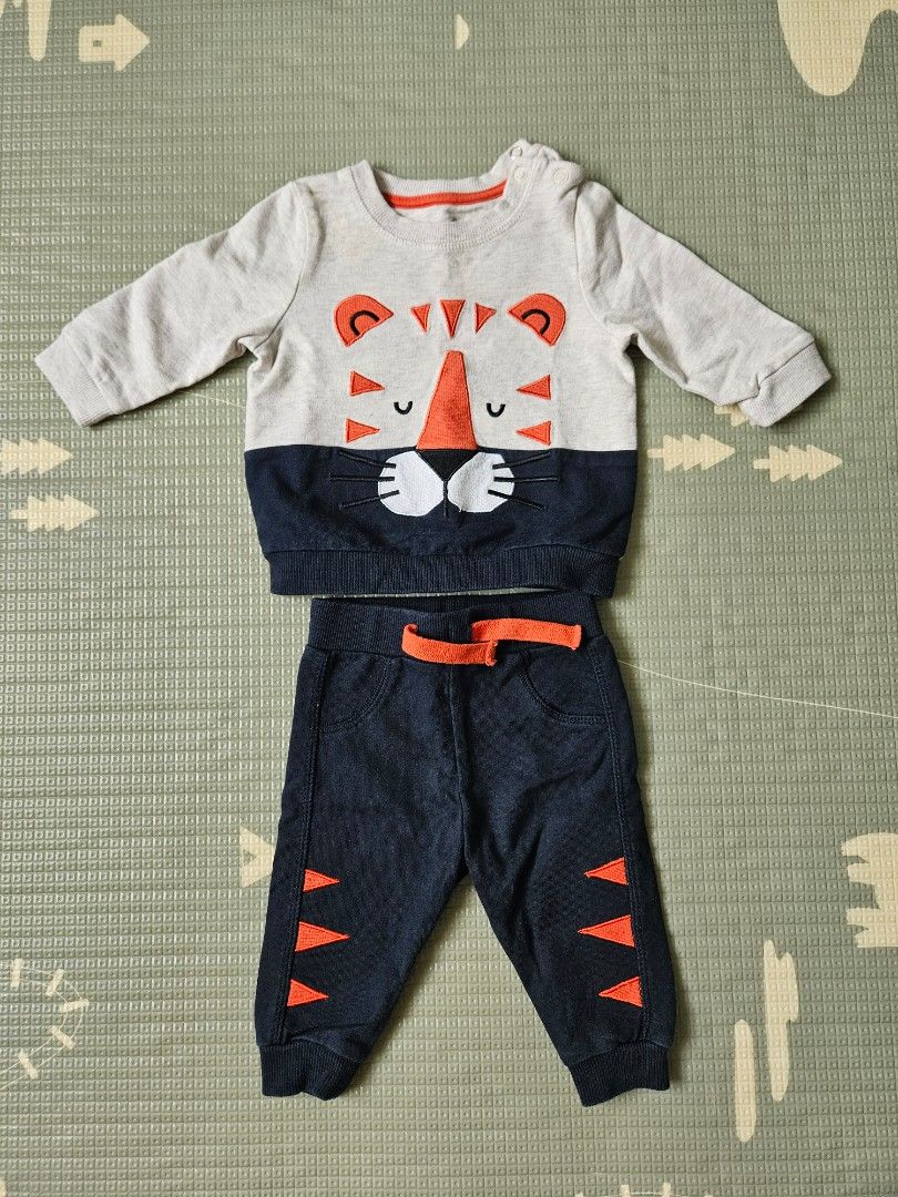 Fred & Flo Tiger Tracksuit set - 0-3 Months, Babies & Kids, Babies ...