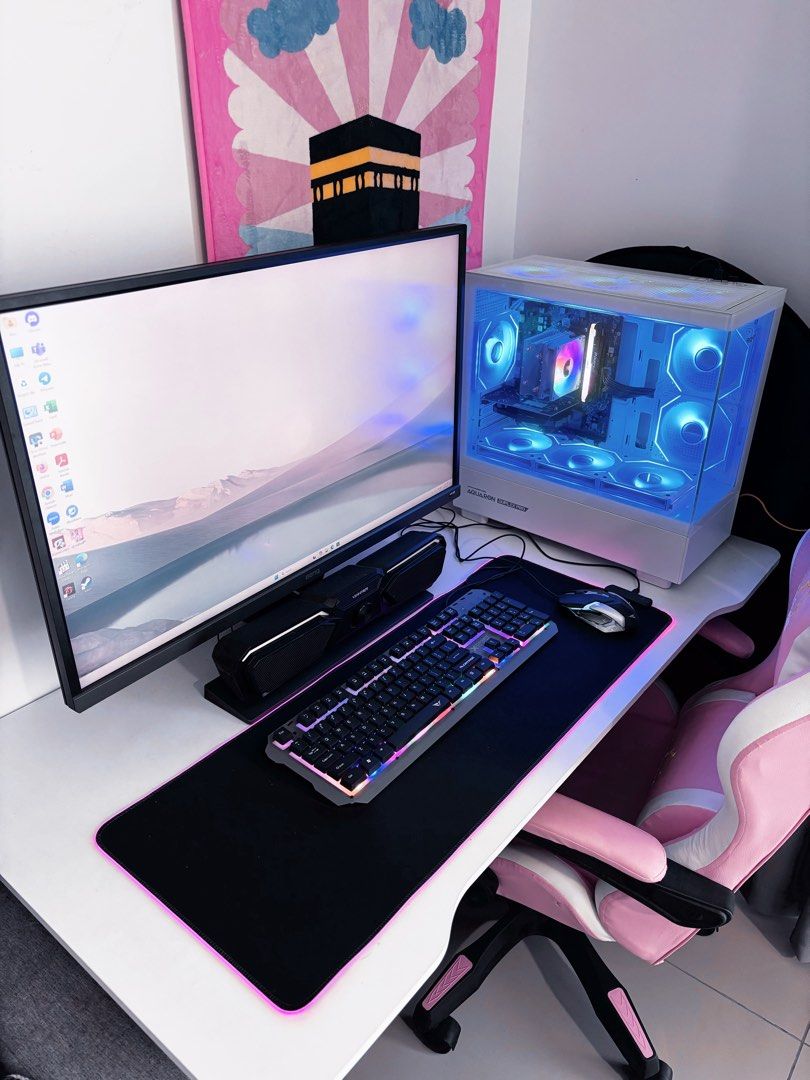 Gaming PC Setup with Monitor, Keyboard, and Mouse, Computers & Tech ...