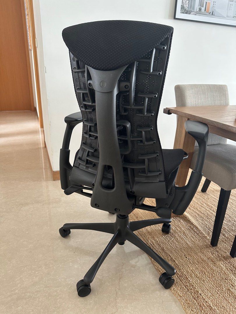 Herman Miller Embody Chair - Black, Furniture & Home Living, Furniture ...