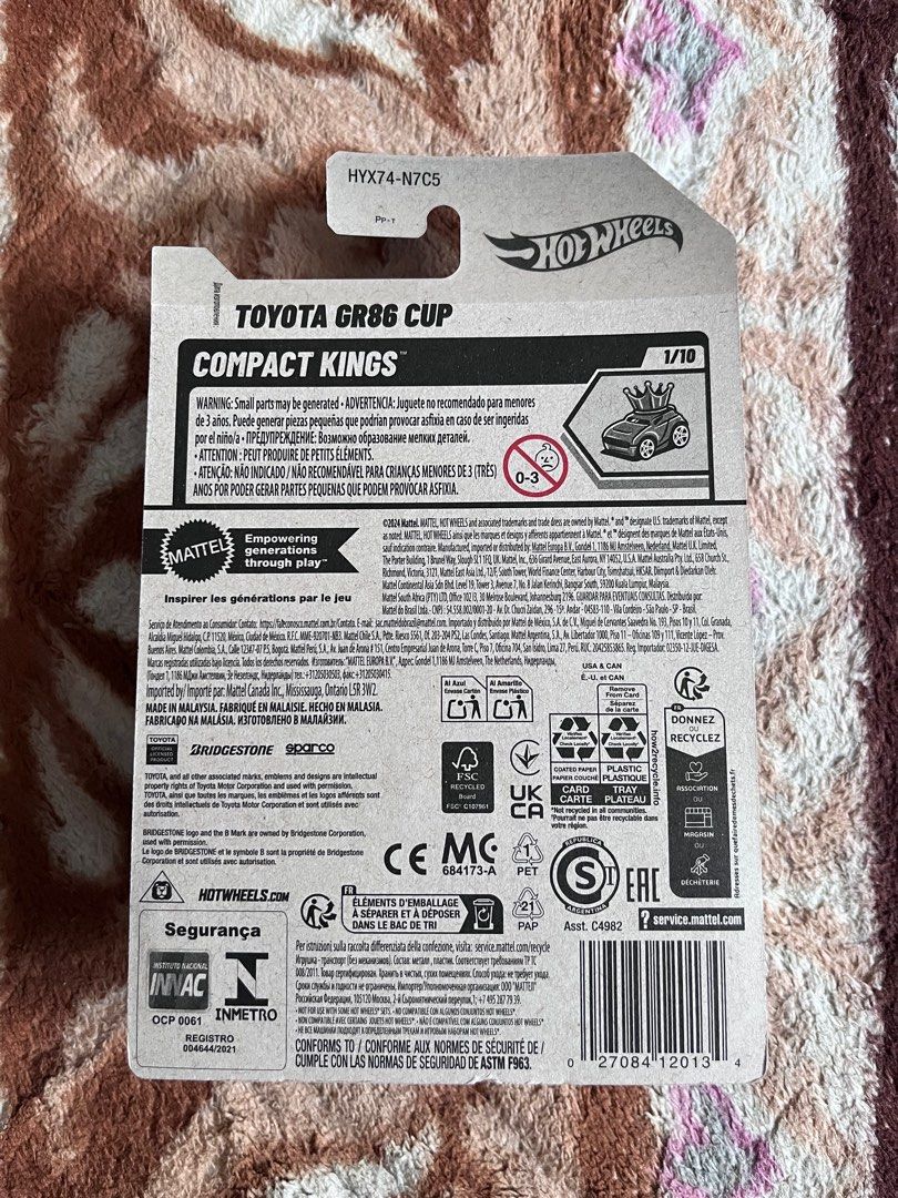 Hot Wheels Toyota GR86 Cup, Hobbies & Toys, Toys & Games on Carousell