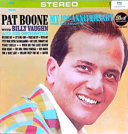 [LP, Preloved] Pat Boone with Billy Vaughn and His Orchestra - My 10th ...