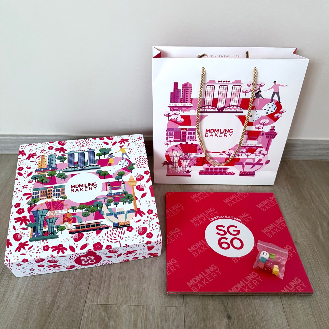 Mdm Ling Bakery SG60 Limited Edition Board Game Mooncake Box, Hobbies ...