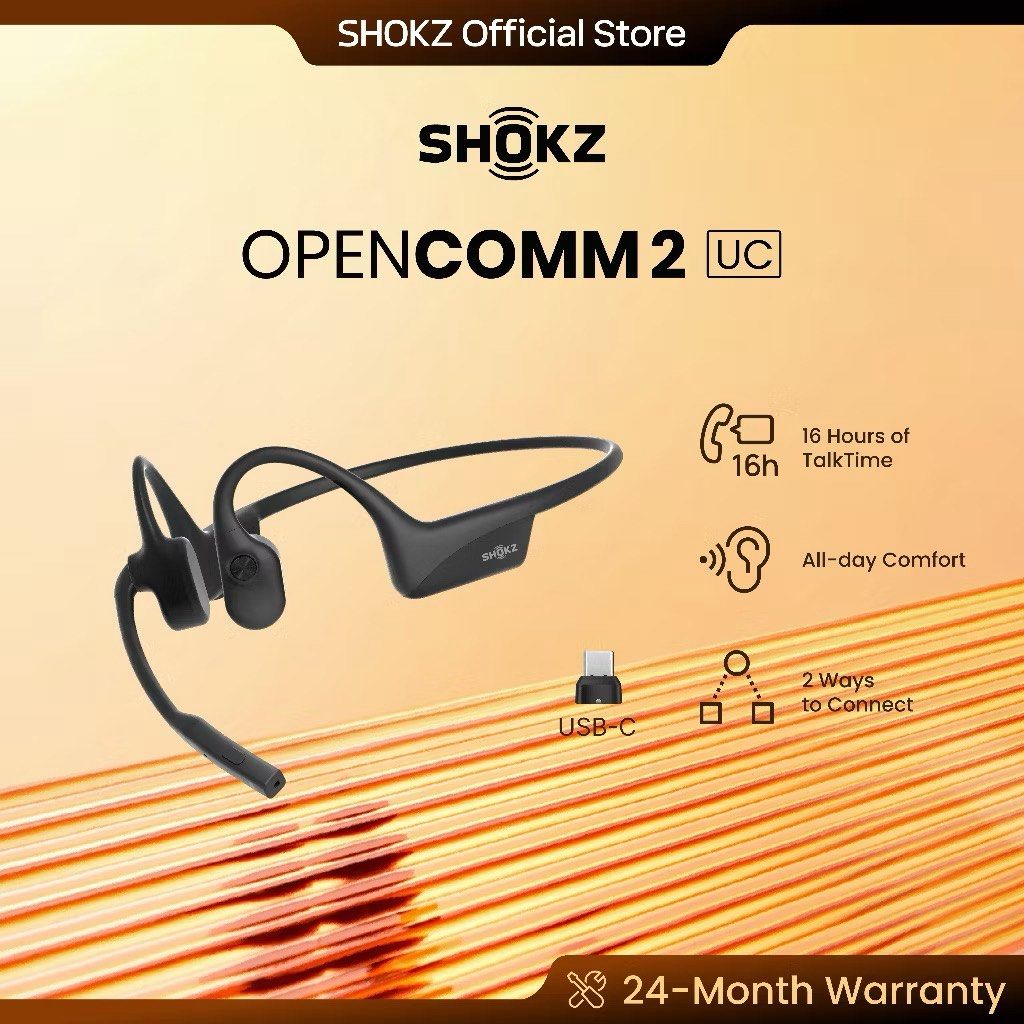 【New-2025】SHOKZ OpenComm2 UC Wireless Bone Conduction Headphones ...