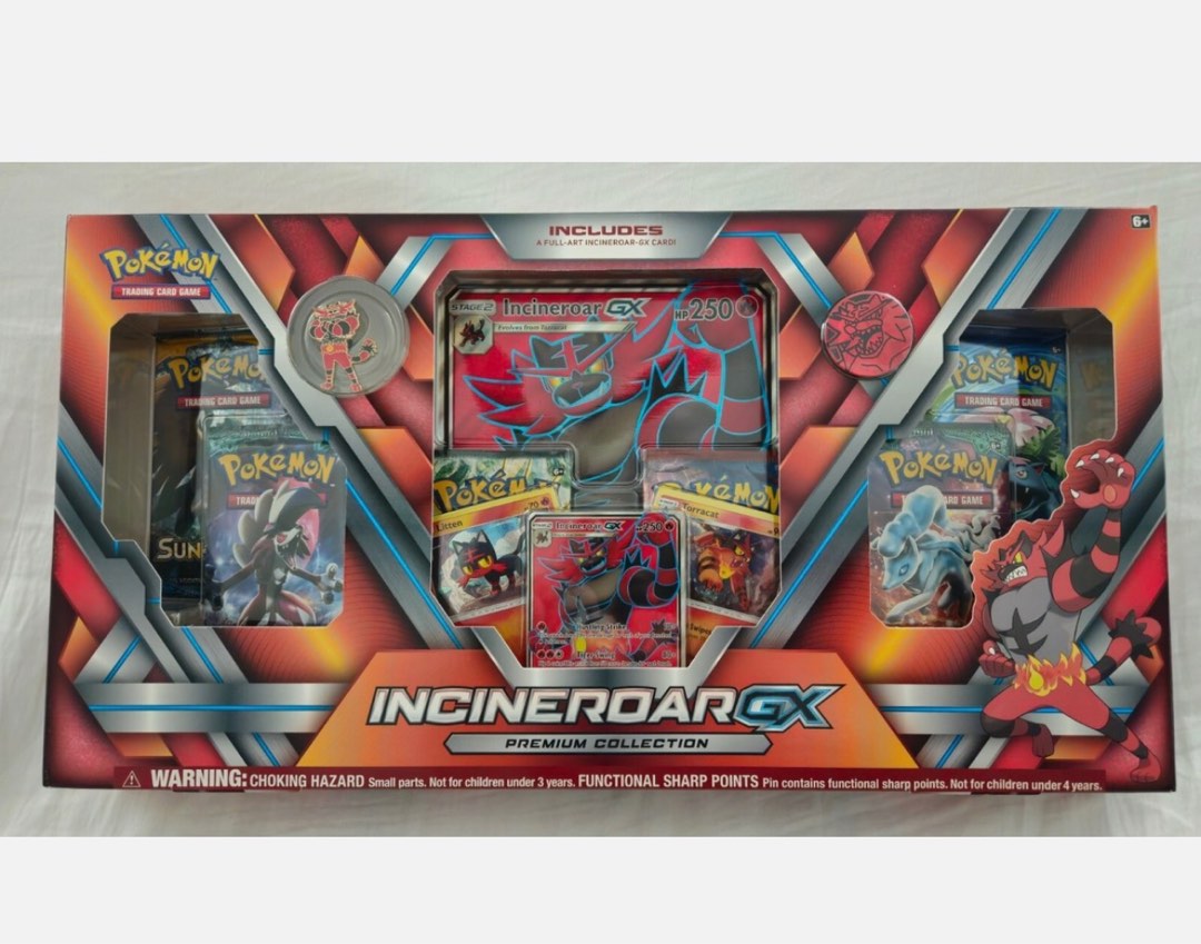 Pokemon Incineroar GX Premium Collection Box Set, Hobbies & Toys, Toys ...