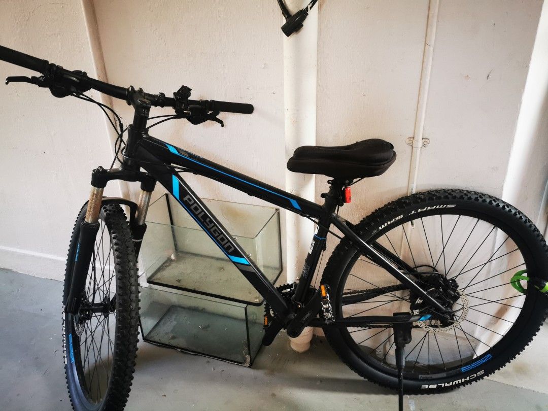 Polygon Mountain Bike - Black and Blue, Sports Equipment, Bicycles ...