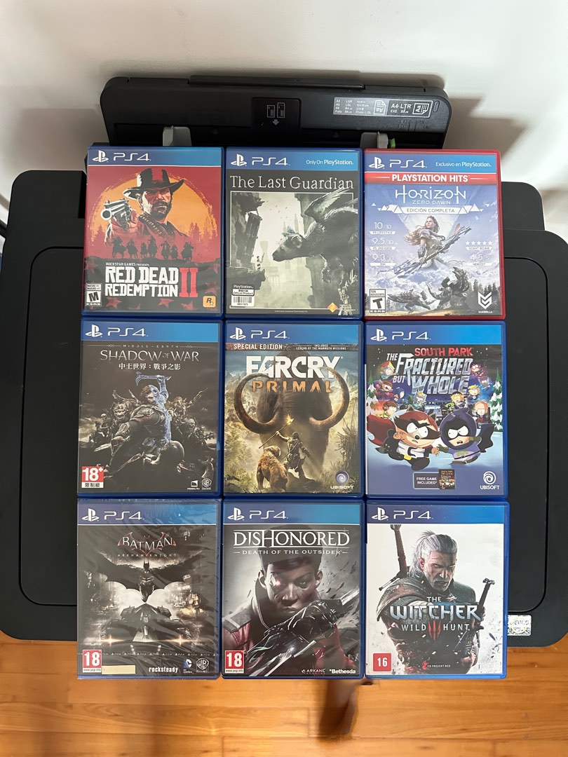 PS4 game Red dead redemption 2 The last guardian Horizon zero dawn ...