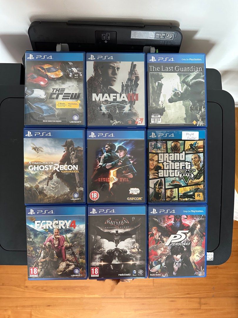 PS4 game The crew / Mafia 3 / The last guardian / Tom Clancy’s ghost ...