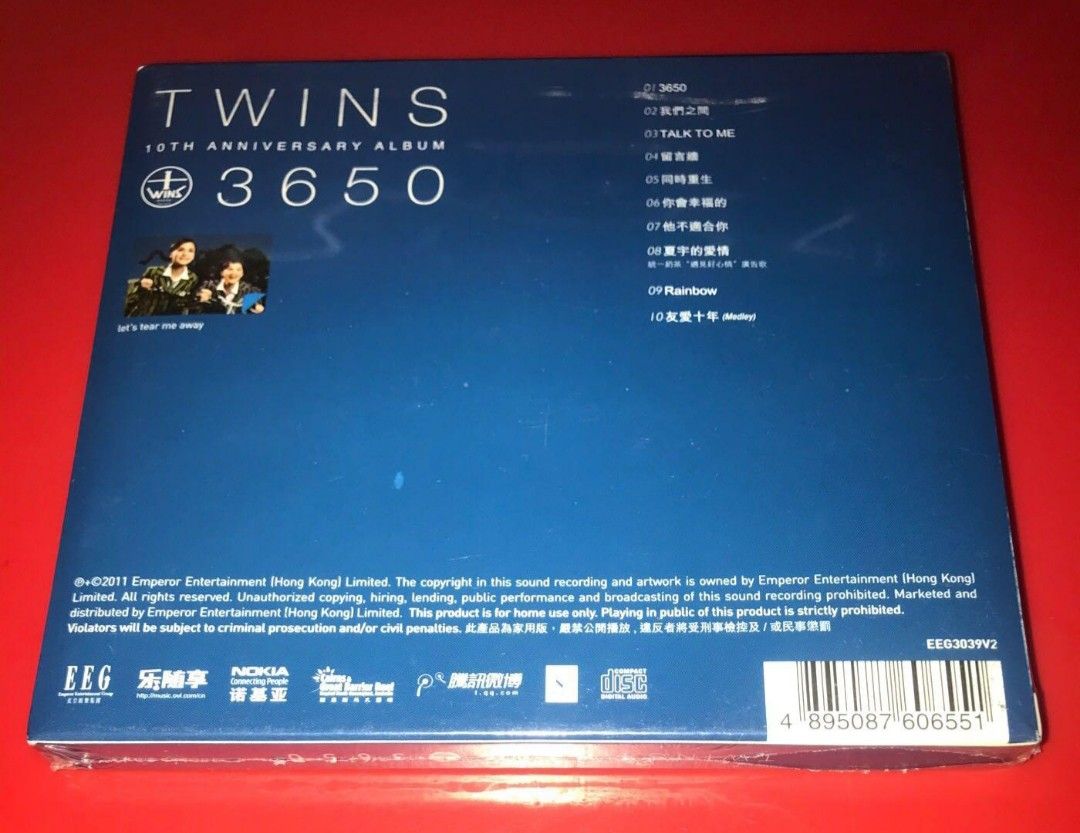 TWINS 雙生兒 - 3650 10TH ANNIVERSARY ALBUM CD, Hobbies & Toys, Music ...