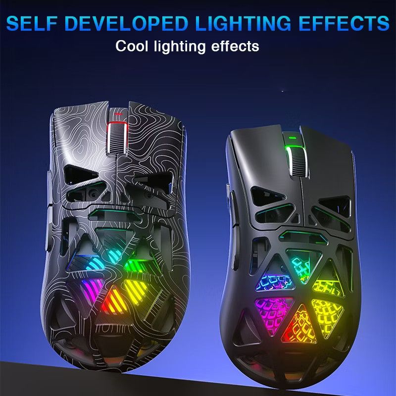 0AULA SC620 Wireless Mouse Hollow Out Lightweight Design Tri-Mode 12000 ...