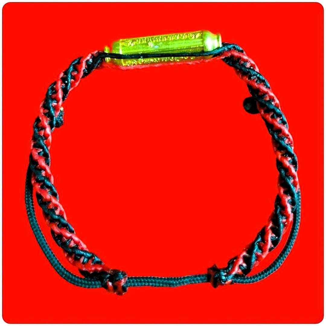 Black & Red String Bracelet/Takrut Puwon/Takrud Maha Metta Maha Saneh ...