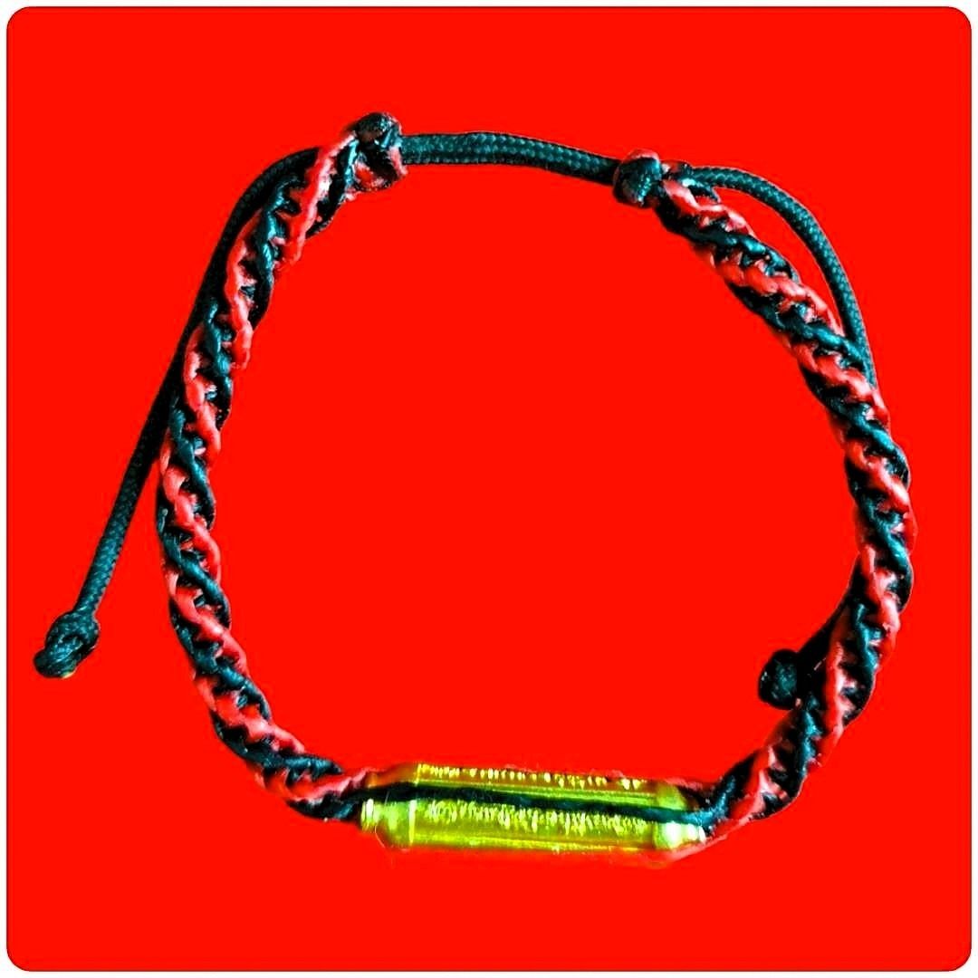 Black & Red String Bracelet/Takrut Puwon/Takrud Maha Metta Maha Saneh ...