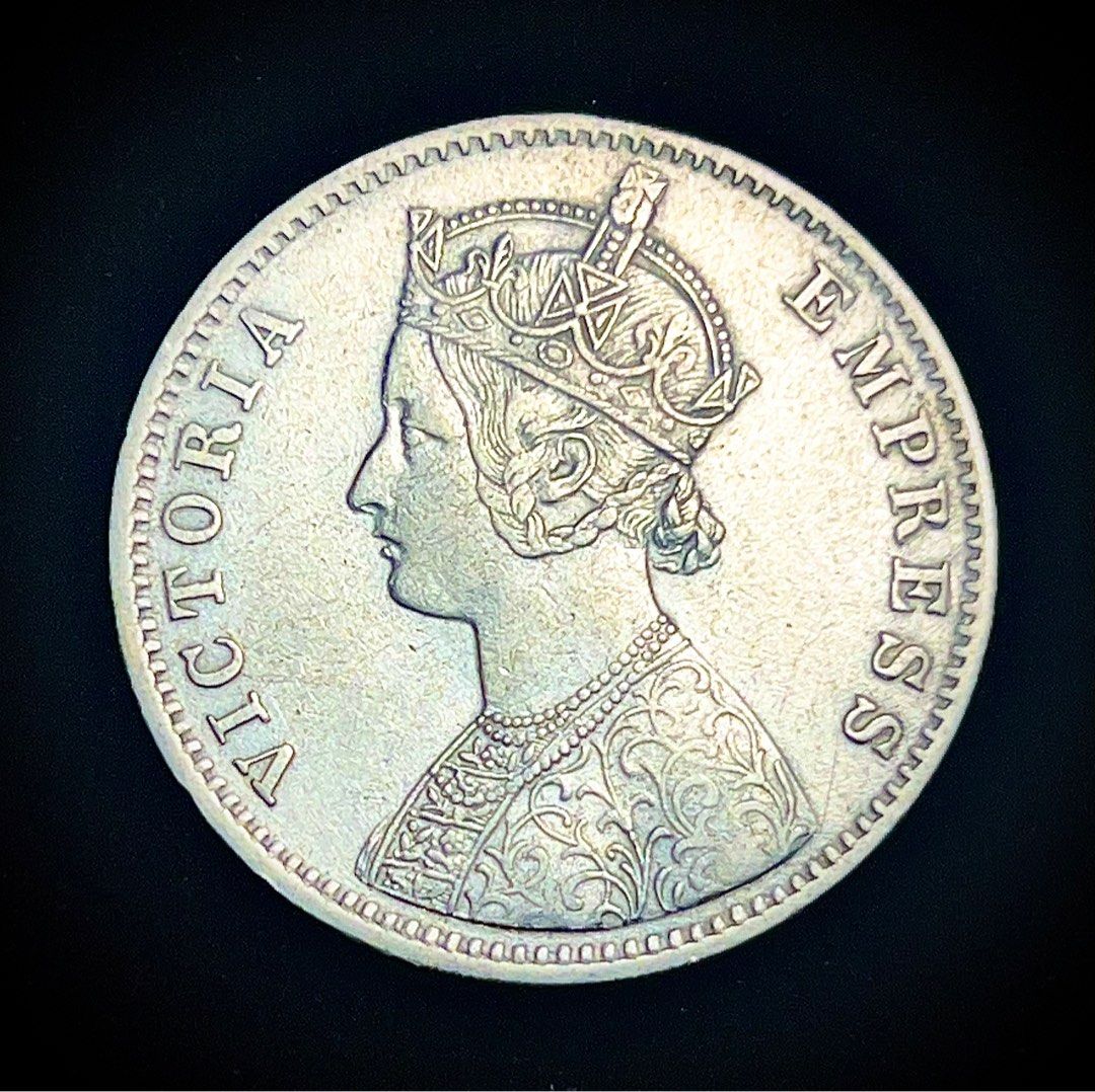 1892 Old British India Raj Princely States Queen Victoria “Gothic Crown ...