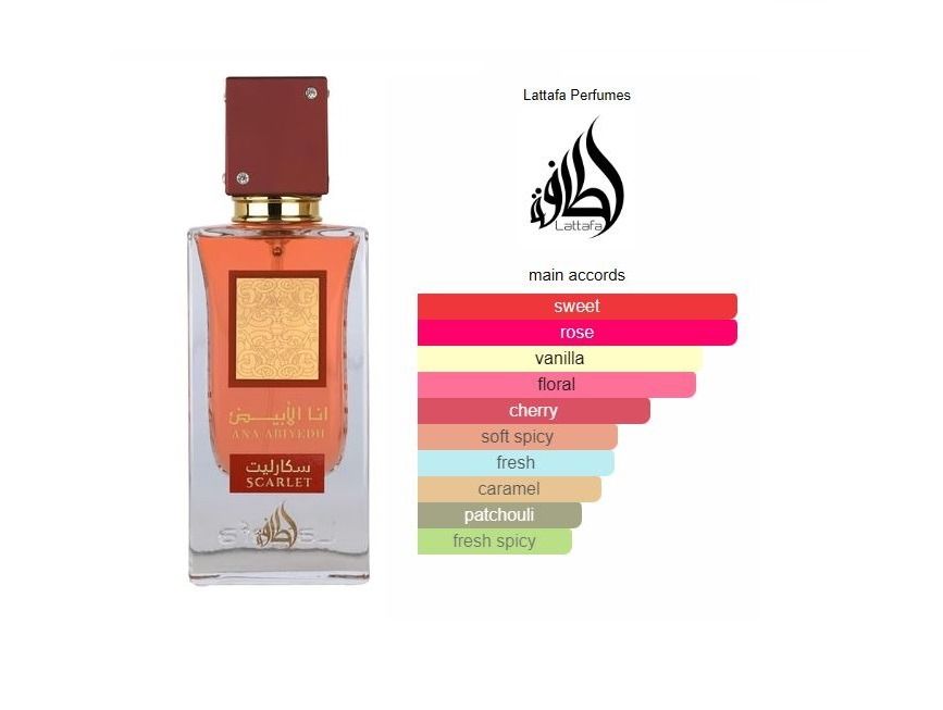 Ana Abiyedh Scarlet 60ml EDP by Lattafa [Sweet Rosy Cherry Feminine Fragrance], Beauty ...