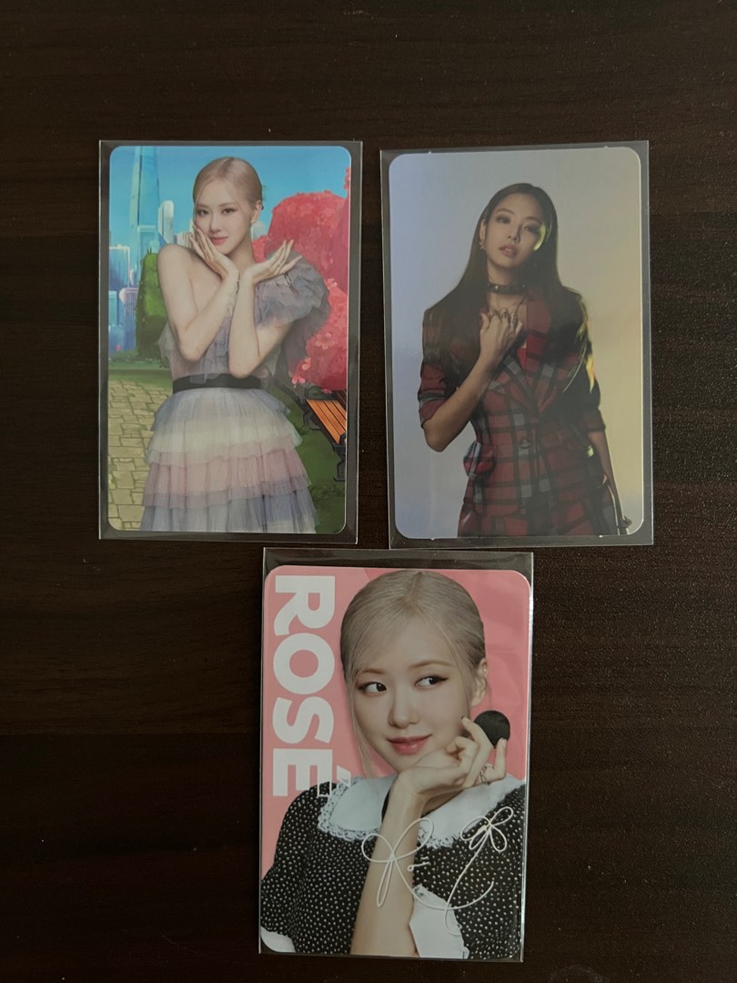 Blackpink Rosé and Jennie Photocard, Hobbies & Toys, Memorabilia & Collectibles, K-Wave on Carousell