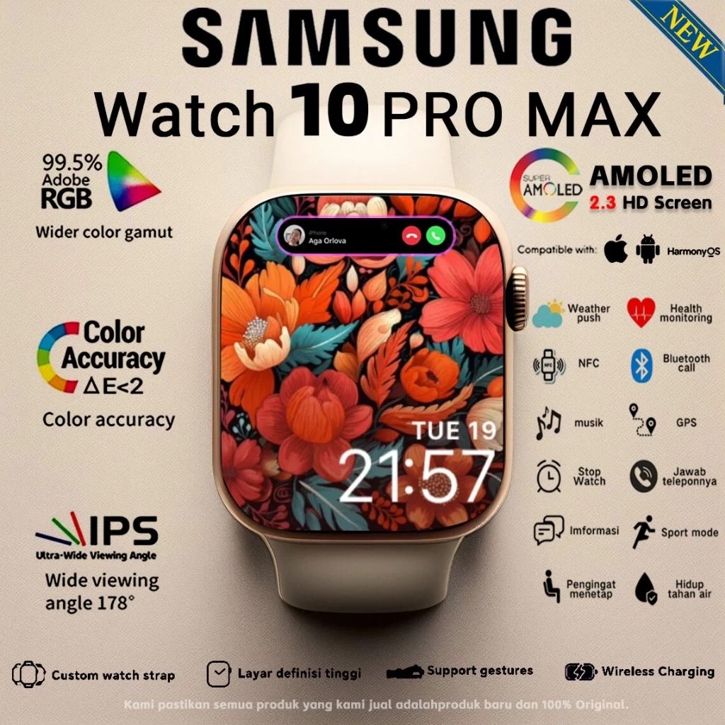 [COD] 100% ORI SmartWatch S10 pro max Wanita pria tahan air Jam Pintar ...