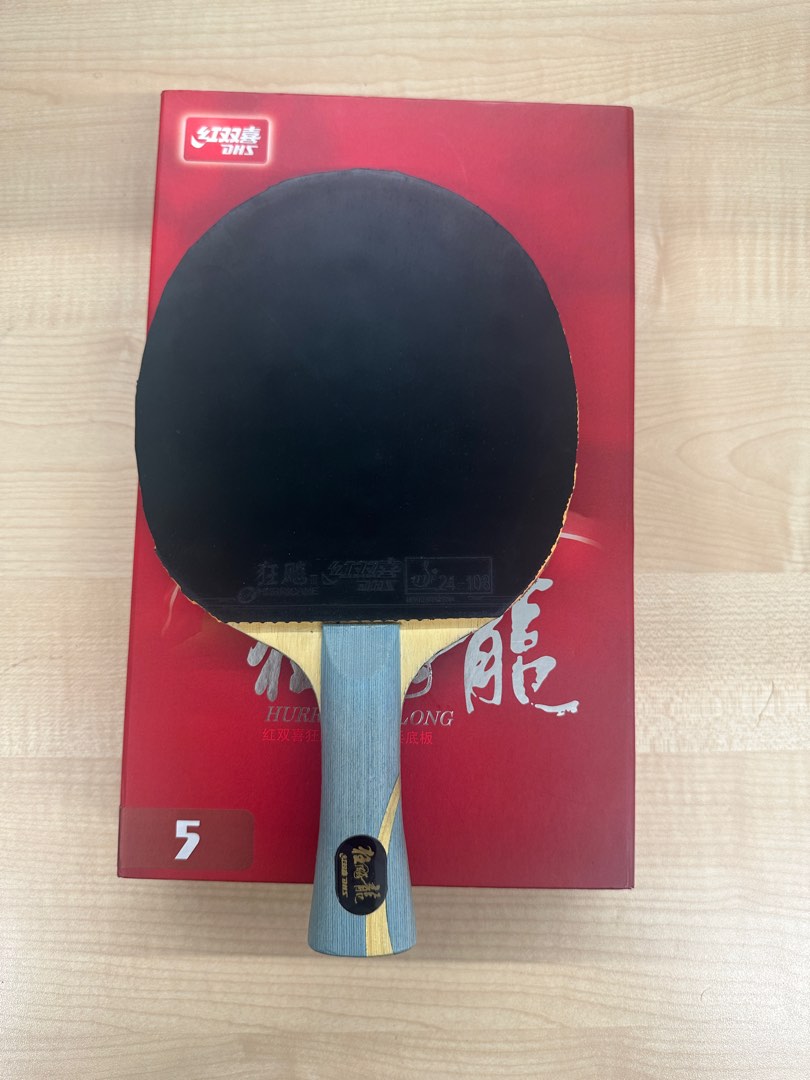 DHS Hurricane Long 5A Table Tennis Racket, Sports Equipment, Sports ...