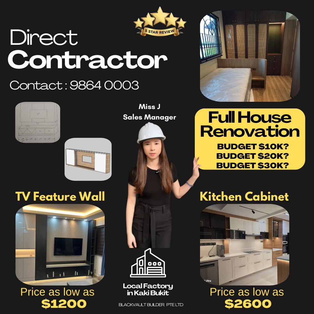 5 ⭐ Direct Contractor / Carpentry / Full Renovation / Kitchen cabinet ...