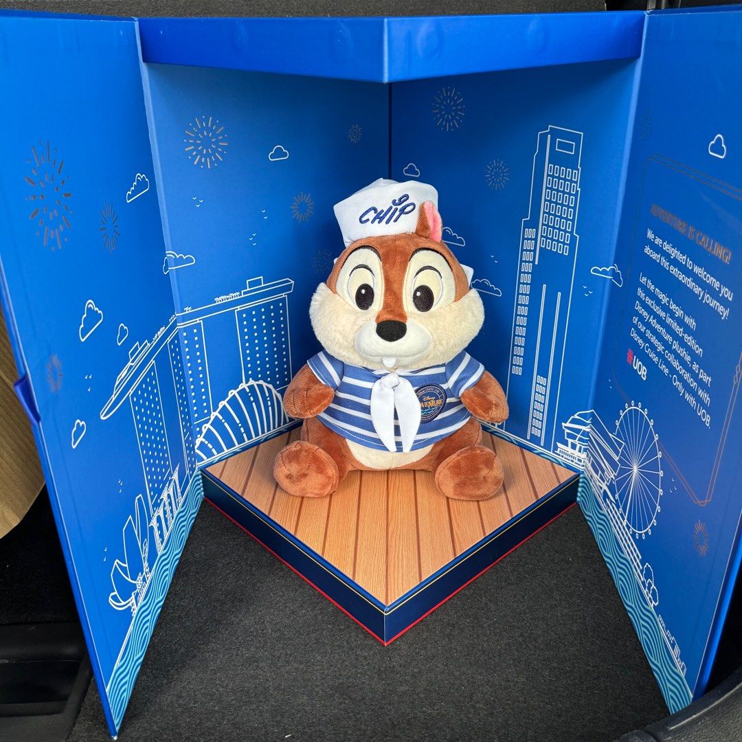 Disney cruise plush - chipmunk squirrel chip not dale UOB, Hobbies & Toys, Toys & Games on Carousell