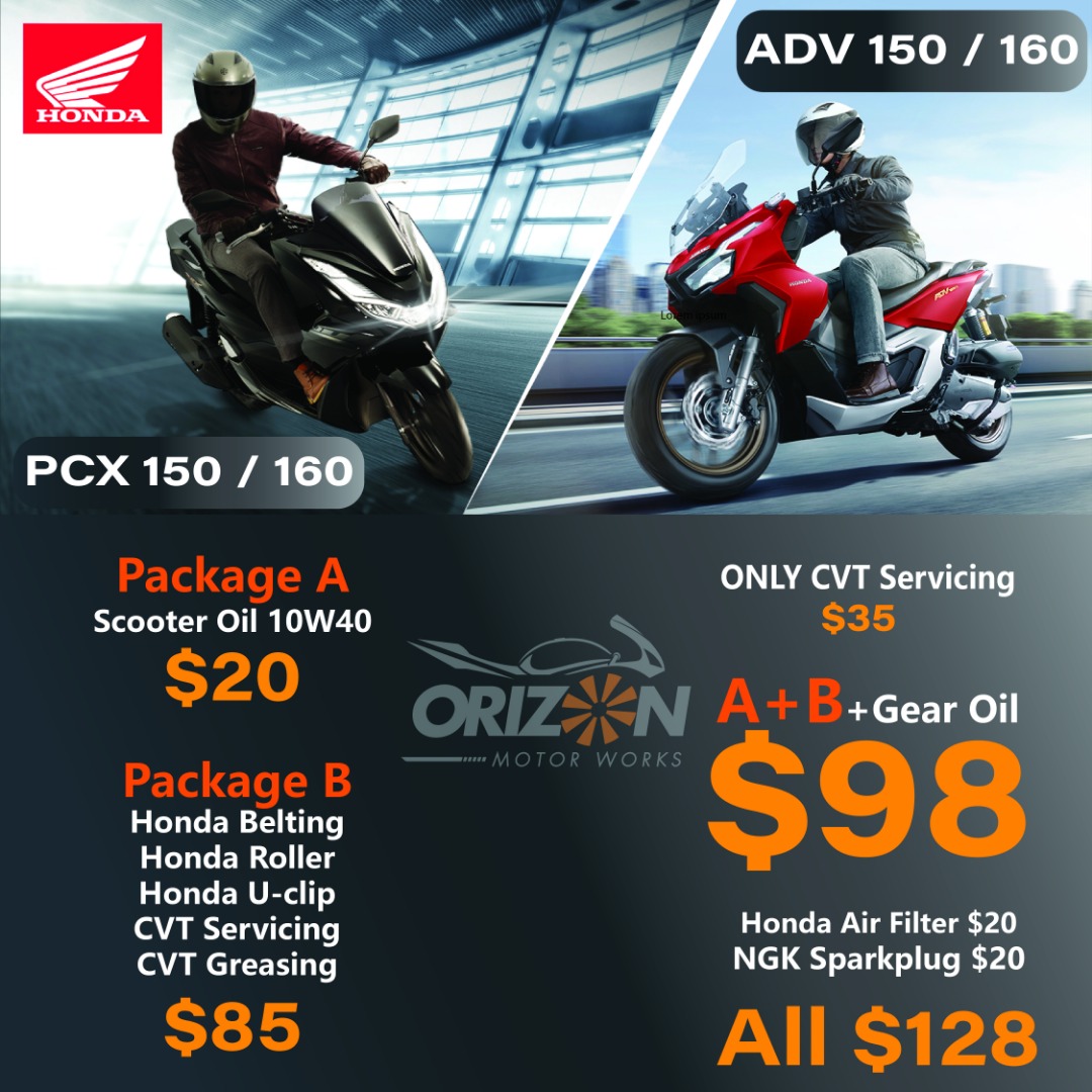 Honda ADV 160 ADV 150 Belt and CVT Servicing Package PCX 160 Belt and ...