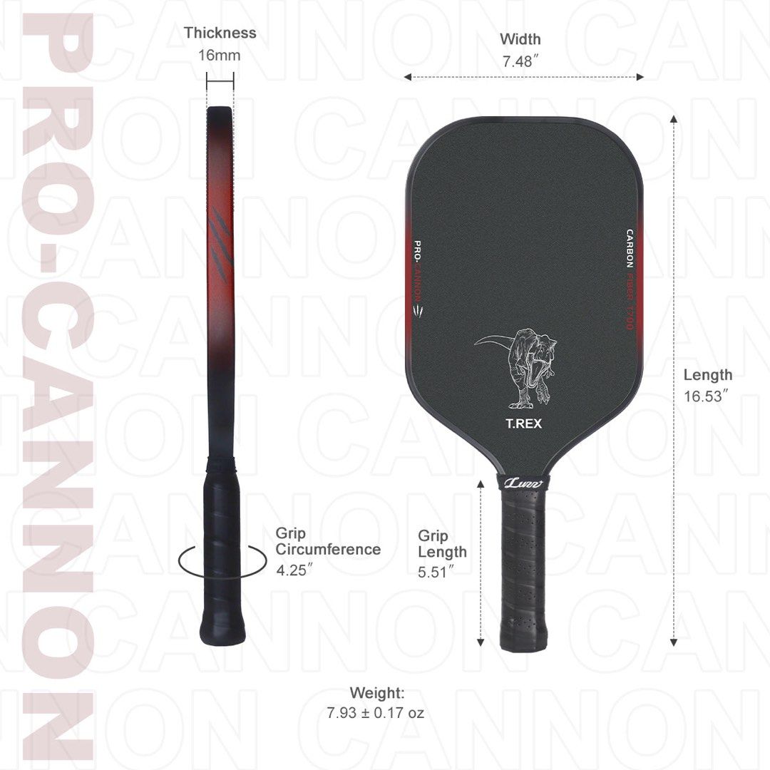 Luzz Cannon T-Rex Pickleball Paddle, Sports Equipment, Sports & Games, Racket & Ball Sports on ...